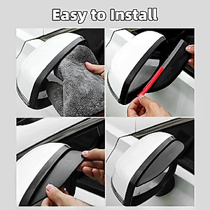 2 Pcs Mirror Rain Visor Eyebrow 2 Pcs Car Waterproof Film Anti Rain Mirror Film，Waterproof Auto Mirror Rain Visor Guard for Most Car Truck SUV