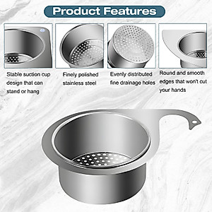 Stainless Steel Swan Sink Strainer Basket, Multifunction Hanging Sink Strainer Colander Drain Basket, Kitchen Sink Drain Strainer Faucet Hanging Filter Basket,Kitchen Sink Food Waste Filter (1pcs)