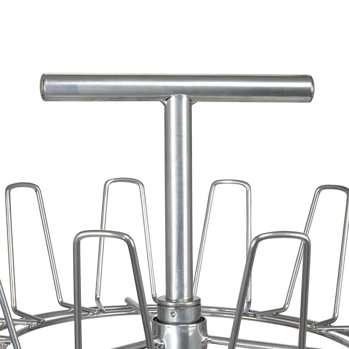 Household Essentials Revolving Four-Tier Shoe Tree, Silver Finish