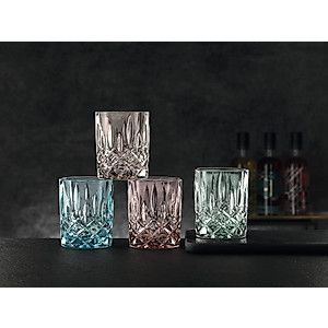 Nachtmann Noblesse Collection 4” Whiskey Tumbler, Made of Fine Crystal Glass, Glass for Bourbon, Whiskey, & Other Beverages, 10.4-Ounces, Dishwasher Safe, Set of 2 (Aqua)