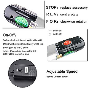 72W Micro DIY Electric Handle Drill ，Adjustable Variable Speed Mini Hand Held Power Tools Hobby Drill Electronic Grinder/Metal Jewelry, Wood, Jade, Small Handicraft,Collection Hobby,Drilling,Grindin