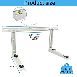 Outdoor Split Air Conditioner Mount Bracket for Ductless, Heavy-Duty Wall Mounting Universal Mini Split AC Bracket Heat Pump with Hardware,7000-18000 Btu Condenser