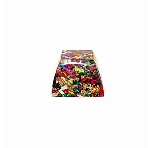 Handmade DSA Shinning Gem Resin Sequined Keycap OEM Profile for Cherry MX RGB Switch Gaming Mechanical Keyboards