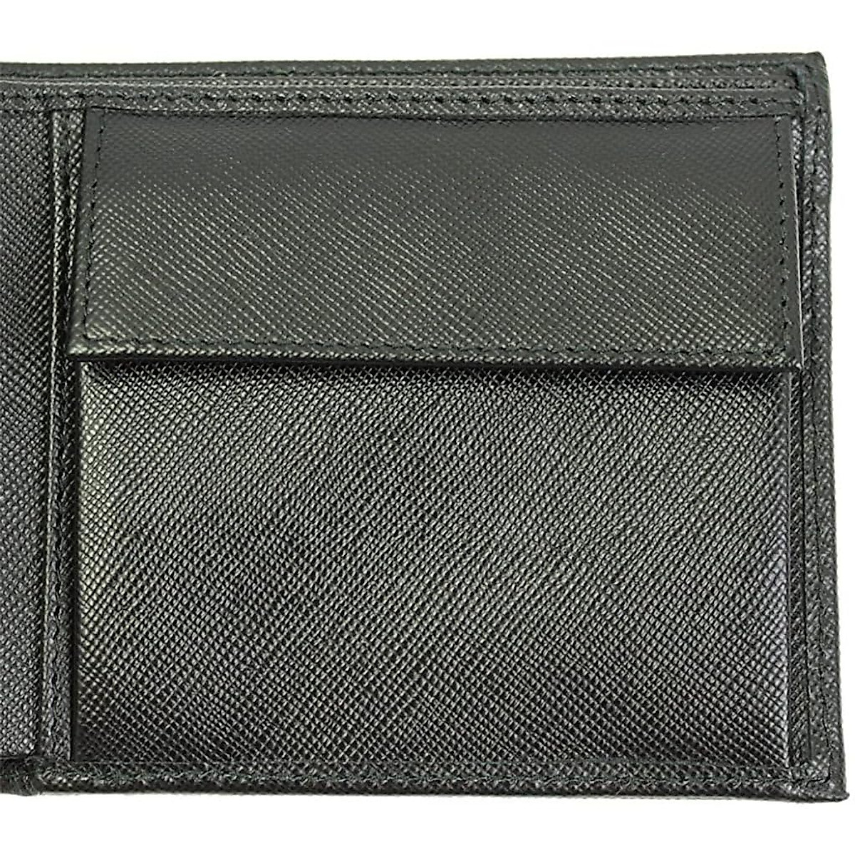 Prada Mens Blue Saffiano Leather Bi-fold Wallet 2m0738 Baltico+Nero