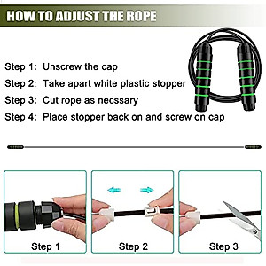 Redify Skipping Rope,Adjustable Jump Rope for Exercise Workout,Fitness Jumprope for Men Women and Kids,Speed Jumping Rope for Cardio and Endurance Training