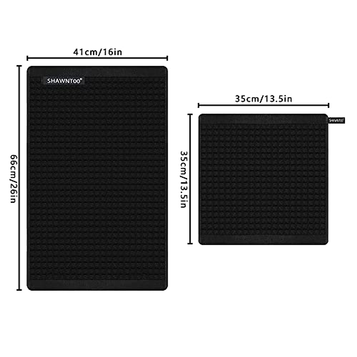 13.5 x 13.5 Inches and 16 x 28 Inches, Set of 8Pack Kitchen Dish Towels,Cotton Dish Cloths, Absorbent and Quick Drying Anti Odor,Kitchen Cooking and Cleaning Kitchenware Washing,Drying Dishes (Black)