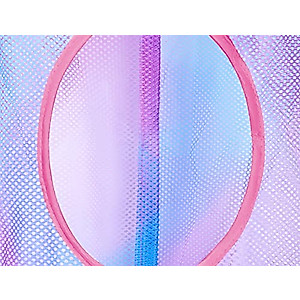 Sutinban 2 Pcs Hanging Mesh Stuffed Animal Storage for Kids Room, Bathroom and Balcony, 5 Tier Foldable Corner Net Organizer, for Organizing Plush Toys, Socks,Pink-Blue Tiedye(Pink)