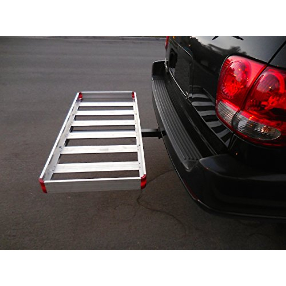 MaxxHaul 70422 48" x 21" Hitch Mount Compact Aluminum Cargo Carrier - 500-lb Load Capacity