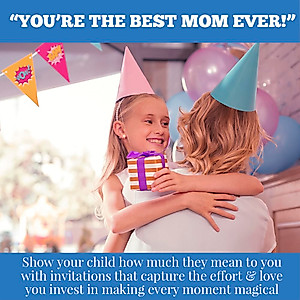 Bubble Birthday Party Invitations, 20 5x7 Fill In Cards with Twenty White Envelopes by AmandaCreation…