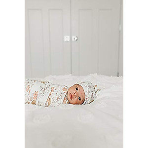 Large Premium Knit Baby Swaddle Receiving Blanket"Ferra" by Copper Pearl