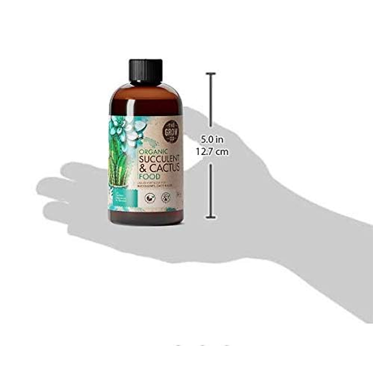 Organic Succulent & Cactus Plant Food - Gentle Liquid Fertilizer Nutrients for Aloe Vera and Other Common Indoor and Outdoor Succulents & Cacti (8 oz)