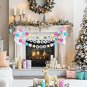 Fttoyoly 145 Pcs DIY Friendship Bracelet Birthday Banner, 5.4 ft Glitter Customizable Happy Birthday Banner Birth-Tay Era Tour Decorations for Birthday Era, Graduation Party Decorations Number Included