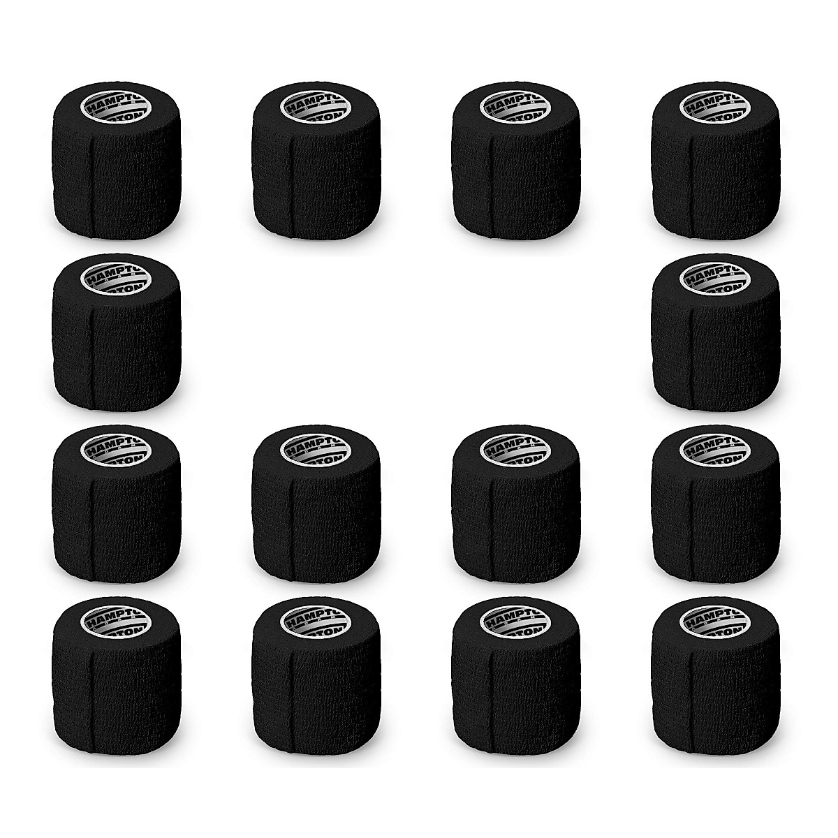Hampton Adams (14-Pack) 2” x 5 Yards | Black Self Adhesive Bandage Wrap for People & Pets