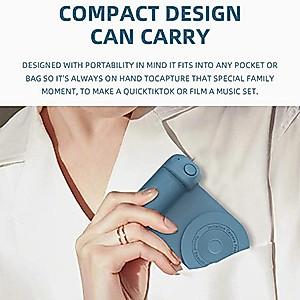 Magnetic Camera Handle Bluetooth Bracket，Smart Bluetooth Mobile Phone Anti-Shake Selfie Device, Magnetic Grip Photo Stand, Bluetooth Selfie Stick Grip Mount, for All Phone (Blue)