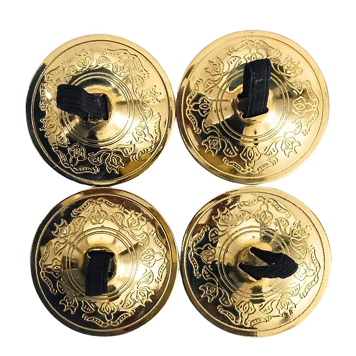 Belly Dancing Finger Zills Finger Cymbals 2 Pairs / 4 Pcs Golden