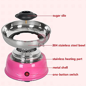 DiiDa Candy Floss Machine Easy Clean Cotton Candy Machine Maker 420W for Birthday Parties, Children's Day and Christmas Day
