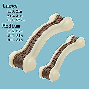 BETTEPROD Dog Chew Toys for Aggressive Chewers Large Breed,2 Pack Beef Flavor Indestructible Dog Teething Chew Toys Bones for Large/Medium/Small Puppies,Pet Toy with Durable Nylon