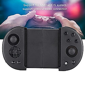 Heayzoki Mobile Gaming Controller, Phone Gamepad Wireless Bluetooth 4.0 Mobile Gamepad Stretchable Joystick Gamepad Controller for 3.5-6.5Inch for Ios/Android