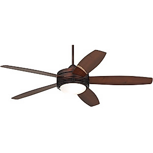 Casa Vieja 60" Casa Province Modern Rustic Indoor Outdoor Ceiling Fan with Light LED Remote Control Oil Brushed Bronze Reversible Dark Walnut Maple Blade Damp Rated for Patio Exterior House Porch