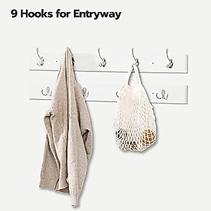 HOOBRO Shoe Storage Bench with Cushion, Entryway Bench, 39.4" Hall Tree, Coat Rack, 12 Cubbies, Holds up to 330 lb, Shoe Rack, Storage Cabinet for Bedroom, Hallway, White and Gray WT112HX01