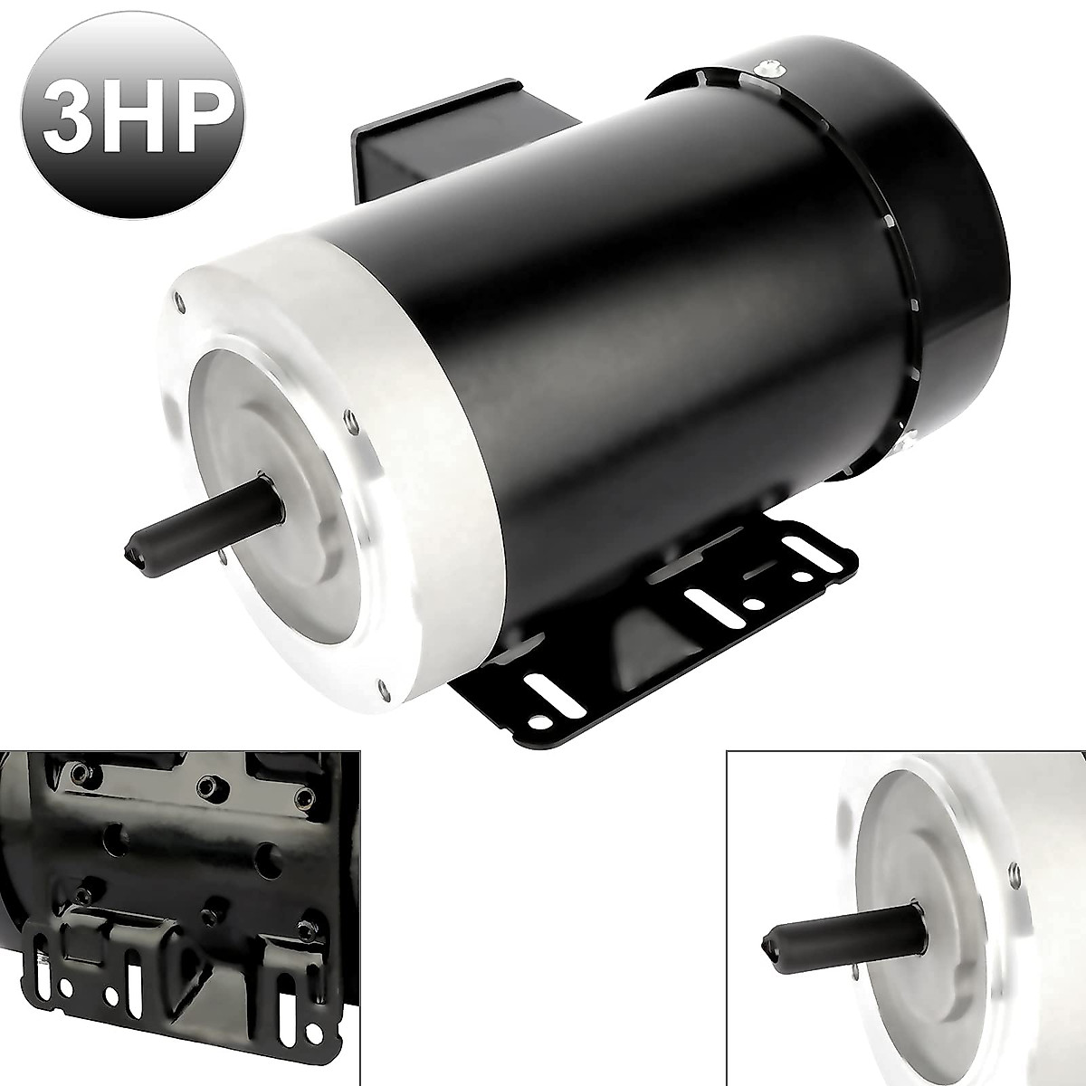3HP Electric Motor 3450RPM General Purpose Three Phase Motor 230V/460V CW/CCW TEFC 2Pole 60HZ
