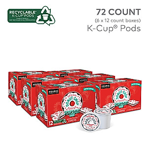 The Original Donut Shop Peppermint Bark Keurig Single-Serve K-Cup Pods, Light Roast Coffee, 72 Count (6 Packs of 12)