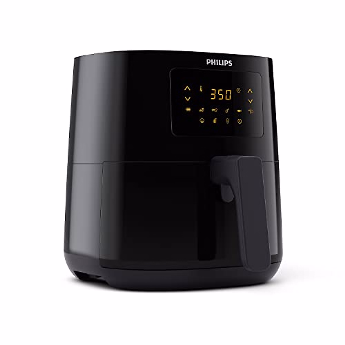 Philips Essential Airfryer Compact 1.8lb/4.1L Capacity Digital Airfryer, Black & Party Master Accessory Kit with Double Layer Rack and Silicone Muffin Cups, Silver/Red