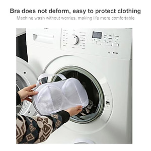 Large Bra Laundry Bags for Washing，Lingerie Bags for Washing Delicates ，Bra storage bag(Large-white) (2)