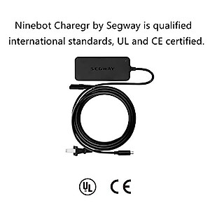 Segway-Ninebot Segway Ninebot Battery Charger for ES2/ES4/E22/ES1L Electric Kick Scooter, 42V 1.7A Power Supply Cord, Multiple Security Protection, UL& CE Certified, Black