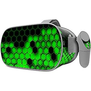 Decal Style Skin Wrap Compatible with Oculus Go Headset - HEX Green (Oculus NOT Included)