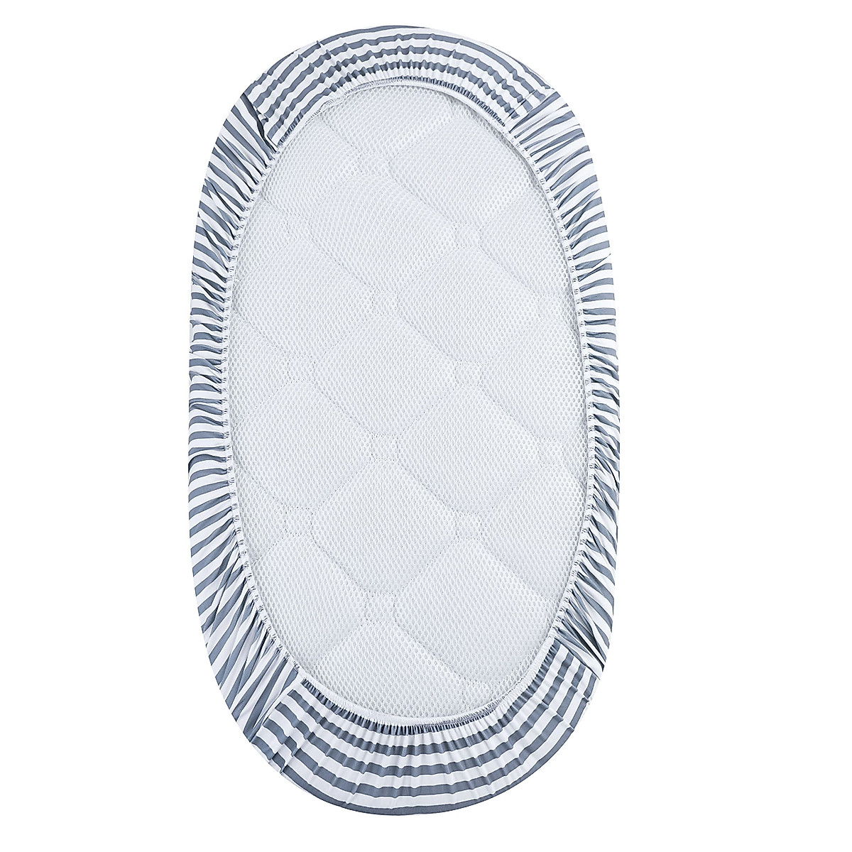 GROWA Universal Bassinet Sheets for Boys and Girls, 100% Breathable Cotton Sheet Set of 3 Pieces, Suitable for Most Bassinet Pads/mattresses, Such as Halo, Chicco Lullago, etc.