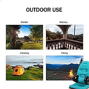 MKSY Inflatable Reading Pillow with Household Air Pump, Inflatable Leisure Sofa Chair with Support Arms Portable Floor Chair Chaise Lounge for Indoor Outdoor Use (Blue)