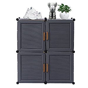 TBVECHI 2 Trains 6 Layers Drawer Shoe Storage Cabinet, Entryway Shoe Storage Stand，Entryway Storage Shelf, Shoe Cabinet Shoe Organizer for Entryway, Shoe Cabinet with Doors