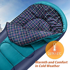 RISEPRO Sleeping Bag Lightweight, Portable, Waterproof 3-4 Seasons Warm Cold Weather Sleeping Bag for Adults & Kids - Indoor & Outdoor: Camping, Backpacking, Hiking (Green)