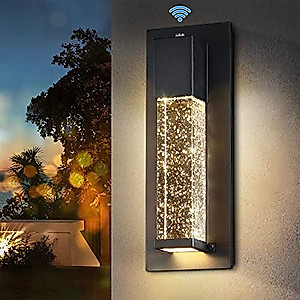 DOCIUEON Indoor Outdoor Wall Lights, Modern Farmhouse Gooseneck Barn Light, Exterior Lighting Fixture Outside Wall Sconce for Porch, Entryways, Patio,Garage 2 Pack (Black(2pk))