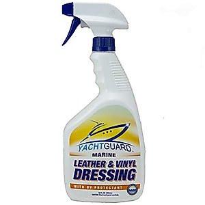 YachtGUARD Marine Leather & Vinyl Dressing - Boat Vinyl Cleaner And Protectant for Leather and Vinyl Surfaces on Boat Seats, Jet Skis or for Interior Car Detailing (32 Oz Spray Bottle)