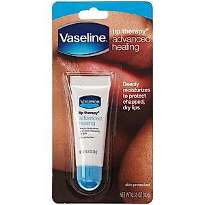 Vaseline Lip Therapy Lip Balm Tube For healthier looking lips Advanced Healing Moisturizer For Dry Lips 0.35 oz