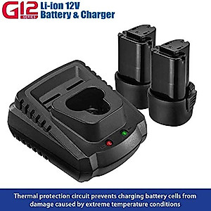 ACDelco ARW12103-K1 G12 Series 12V Cordless Li-ion 3/8” Brushless Ratchet Wrench & Impact Wrench Combo Tool Kit with 2 Batteries