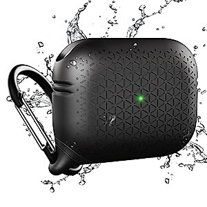 Catalyst - Waterproof Case for AirPods Pro (1st and 2nd Gen)- Premium Edition. Compatible Wireless Charging, One-Piece Design, High Drop Protection, with Carabiner, Soft-Touch - Black