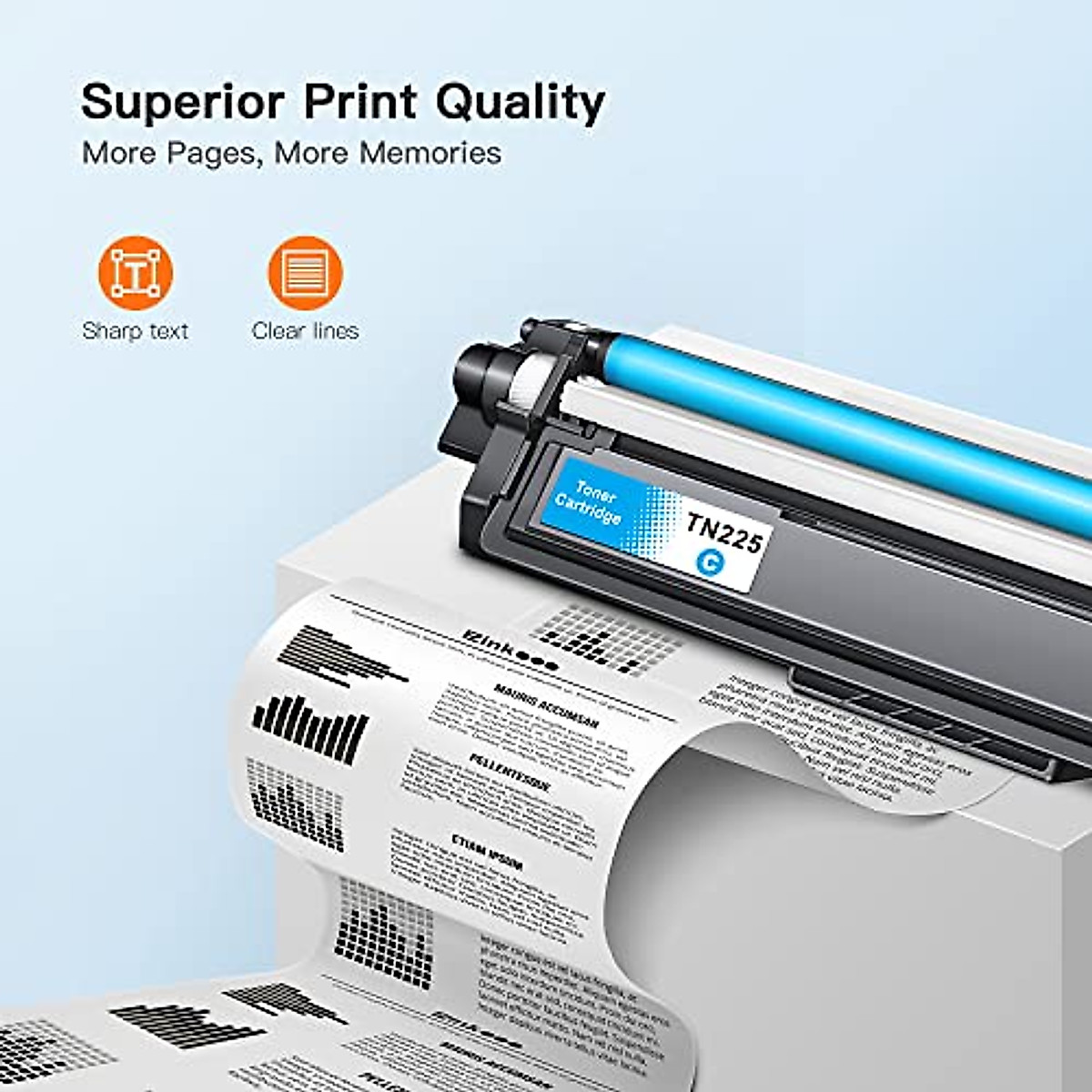 E-Z Ink (TM) Compatible Toner Cartridge Replacement for Brother TN225 TN-225 Cyan to Use with MFC-9130CW HL-3170CDW HL-3140CW HL-3180CDW MFC-9330CDW MFC-9340CDW HL-3180CDW DCP-9020CDN (Cyan, 1 Pack)