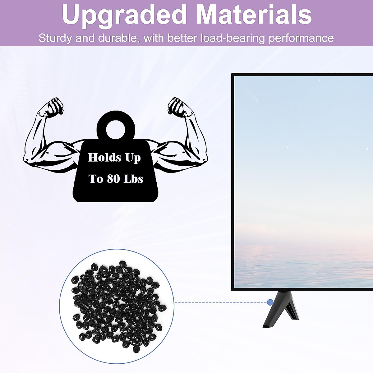 (Upgraded Version) TV Stand Base for TCL Roku TV Legs, Replacement for TCL 32" 40" 43" 49" 50" 55" 65" 32S359 32S355 40S355 43S455 50S525 55S435 65S455 Roku TV Legs Replacement for TCL TV with Screws