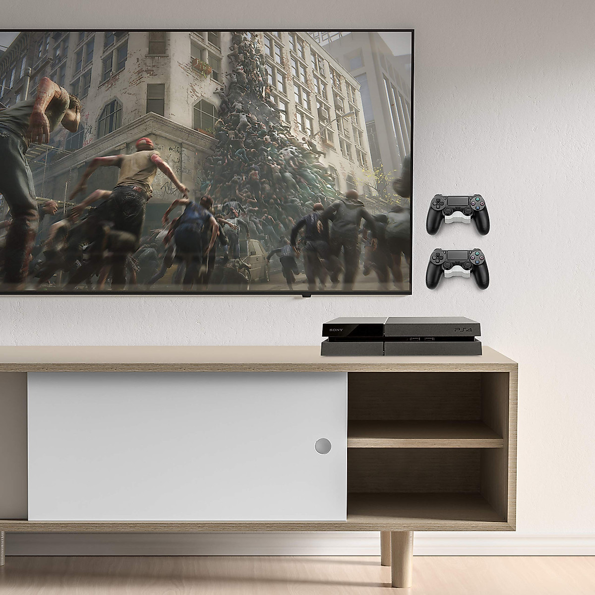 BRAINWAVZ [EOL] PS4 Game Controller Wall Hanger Stand Mount Holder (Single Pack) - PlayStation 4 Game Controller Accessories (Frosty) [EOL]