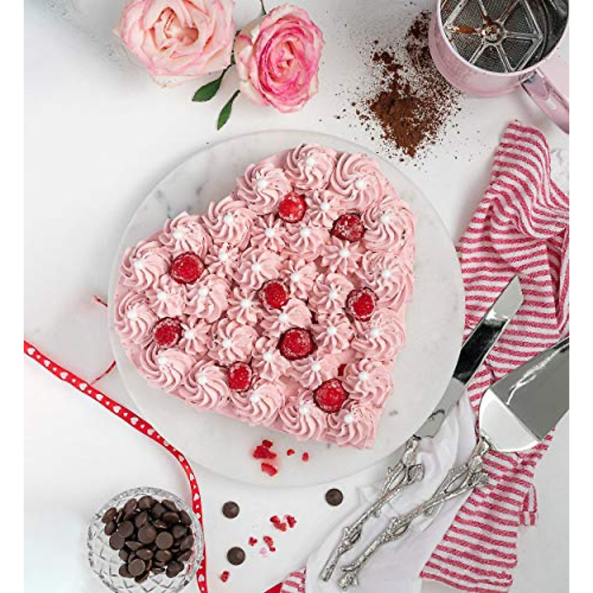 Elegant Rustic Cake Server and Knife Set with Beautiful Leaf Design, Ideal Cake Cutting Set For Wedding Party's and Elegant Events, 2 Piece Silver Twig Pie Server Set…