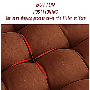 Hruile Garden Bench Cushion Pad 2 3 Seater Indoor Outdoor, Thick Seat Cushion Seat Pad Chaise Swing Chair Cushion Rectangle Bench Mat Cushion for Garden Patio,48x120cm,Orange