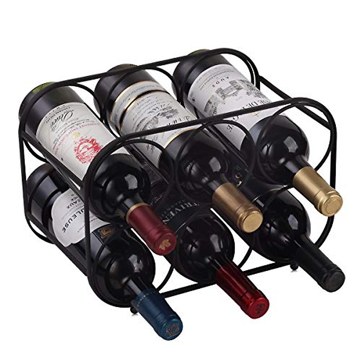 Buruis 6 Bottle Countertop Wine Rack - Modern Metal