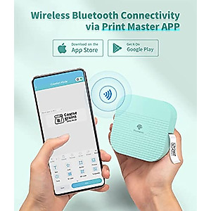 Phomemo Mini Label Maker Machine with Tape, Q31 Bluetooth Label Maker, Ink-Less Wireless Portabel Small Label Printer Machine for iOS/Android, Thermal Sticker Labeler Printer Handheld for Home,Office