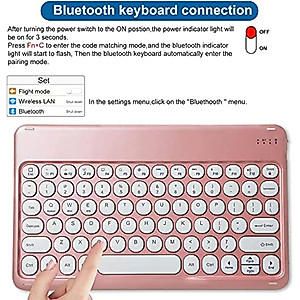 2023 Newest Tablet with Keyboard, 10 inch 2 in 1 Tablets, Android 11 1.8Ghz Quad-Core Processor, 64GB ROM+4GB RAM+512GB Expend Tableta, Case/Mouse/Stylus/8MP Camera/6000mAh Battery/1280x800 HD Display
