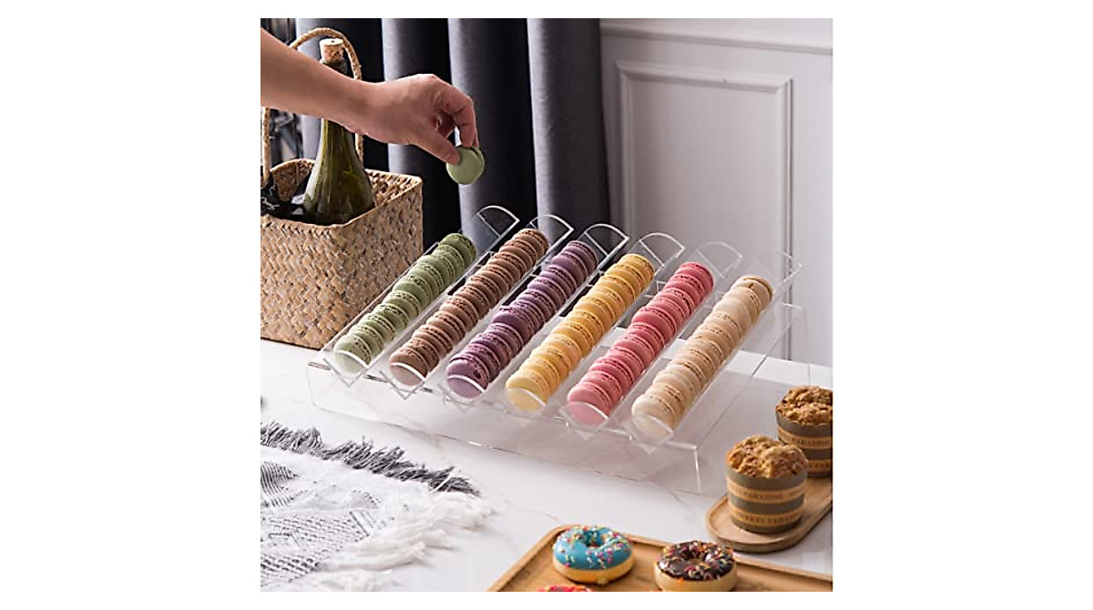 BLBYHO Acrylic Macaron Display Tray – Elegant Party Decor