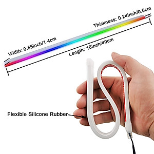 airgoo NEON Addressable RGB PC LED Strip, 1x16inch 30 LEDs Diffused LED Strip for 5V 3-pin Aura SYNC, Gigabyte RGB Fusion, MSI Mystic Light Sync, Corsair Lighting Node Pro and Corsair Commander PRO