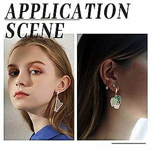 SUNNYCLUE 1 Box 12Pcs 3 Color Huggie Hoop Earrings Silver Leverback Earrings Findings Stainless Steel Earring Hoops French Earwire with Open Loop Leverbacks for Jewellery Making Women DIY Crafts